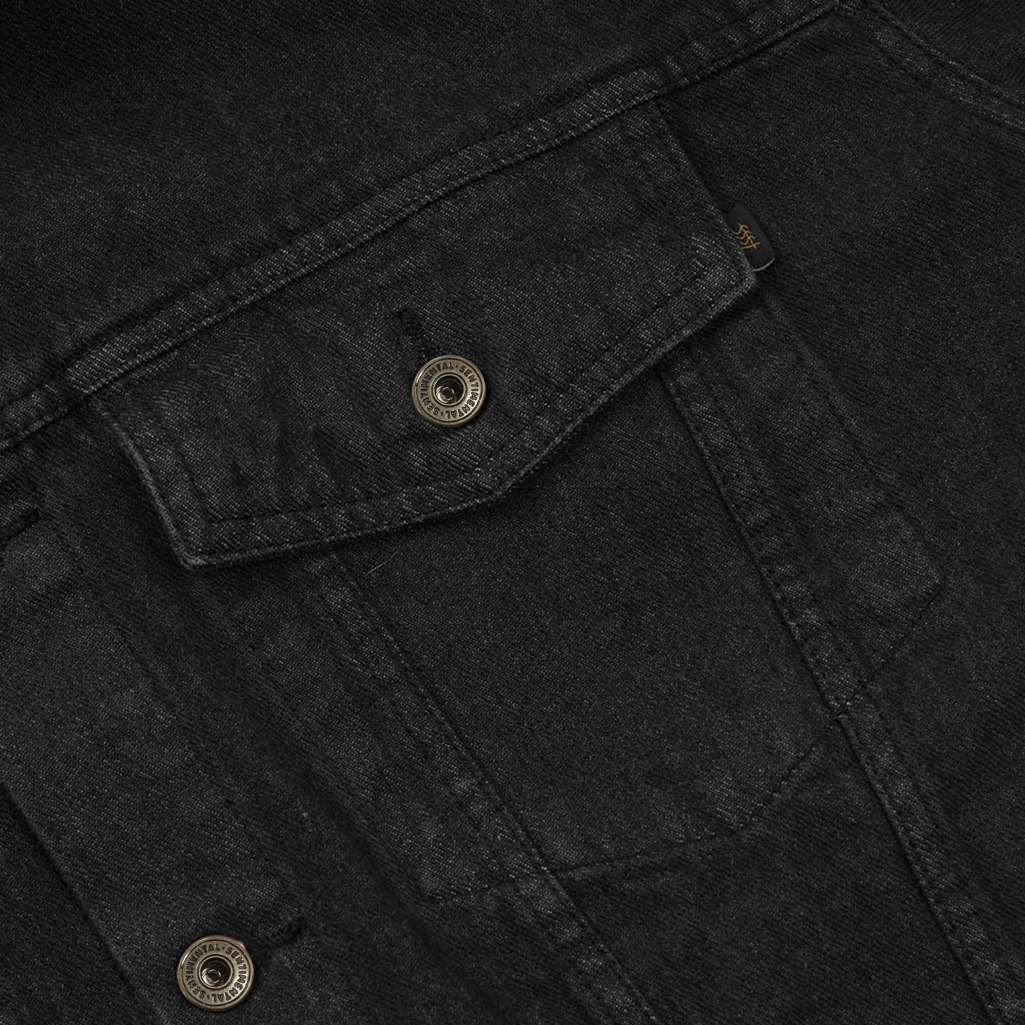 Denim Jacket Trucker Washed Black – Super Sentimental Secret Theory