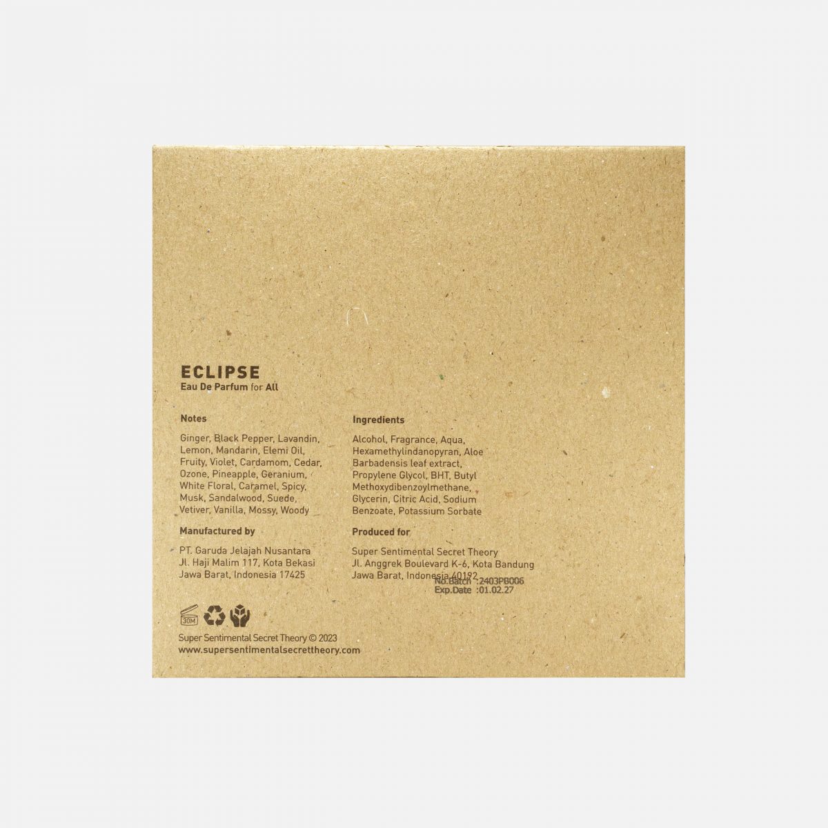 Eclipse Eau De Perfume – Super Sentimental Secret Theory