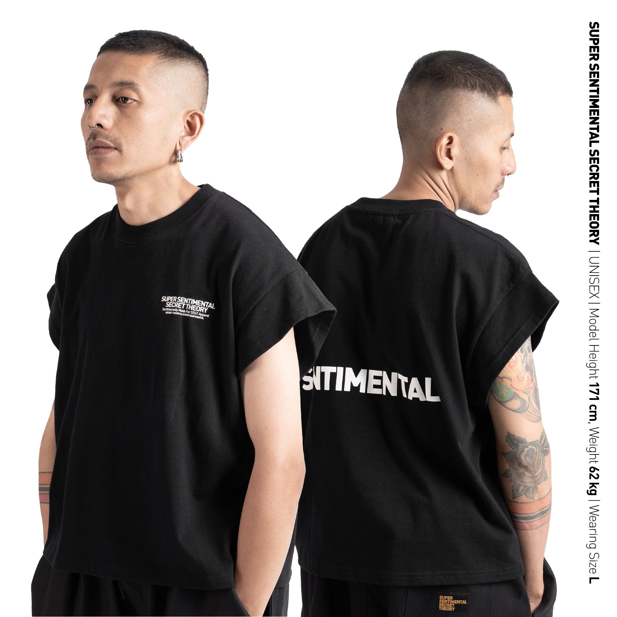 Boxy Tanktop Black – Super Sentimental Secret Theory