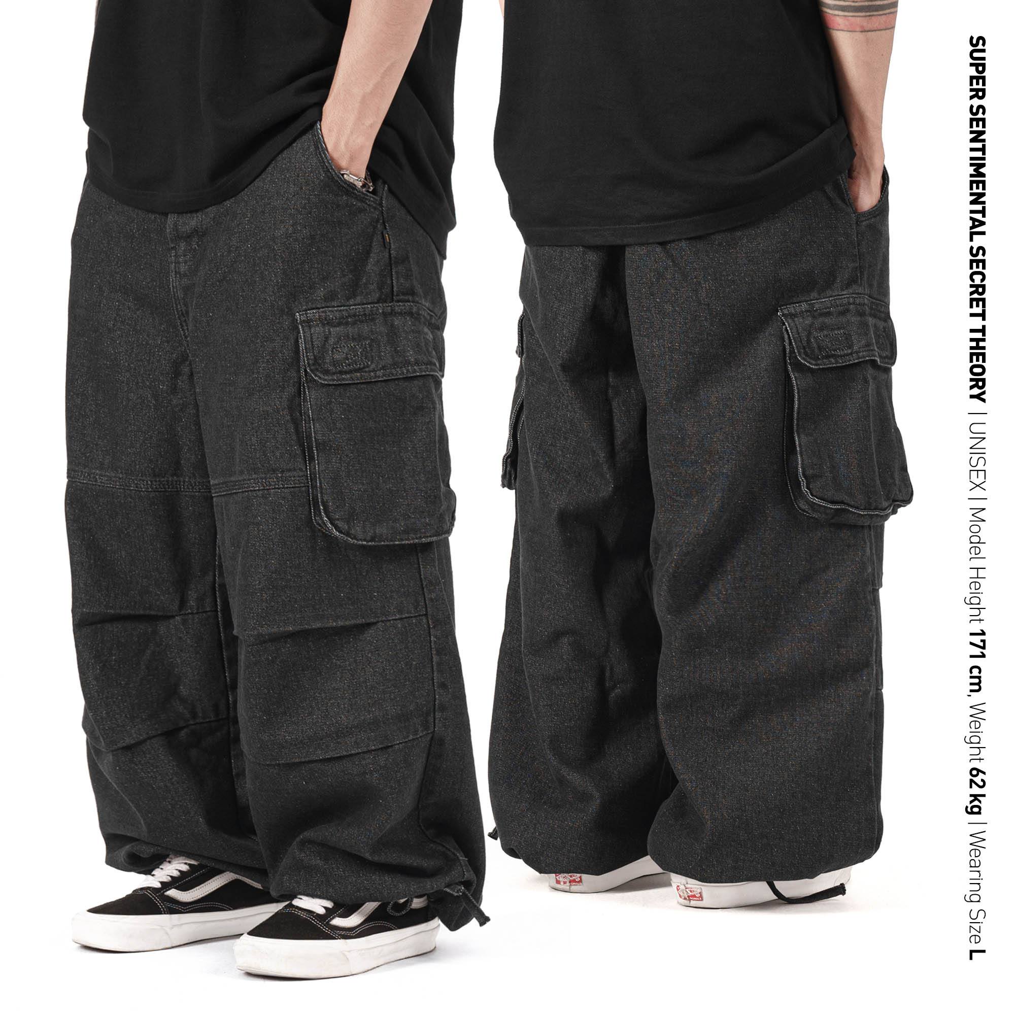 Ranger Pants Denim Washed Black – Super Sentimental Secret Theory